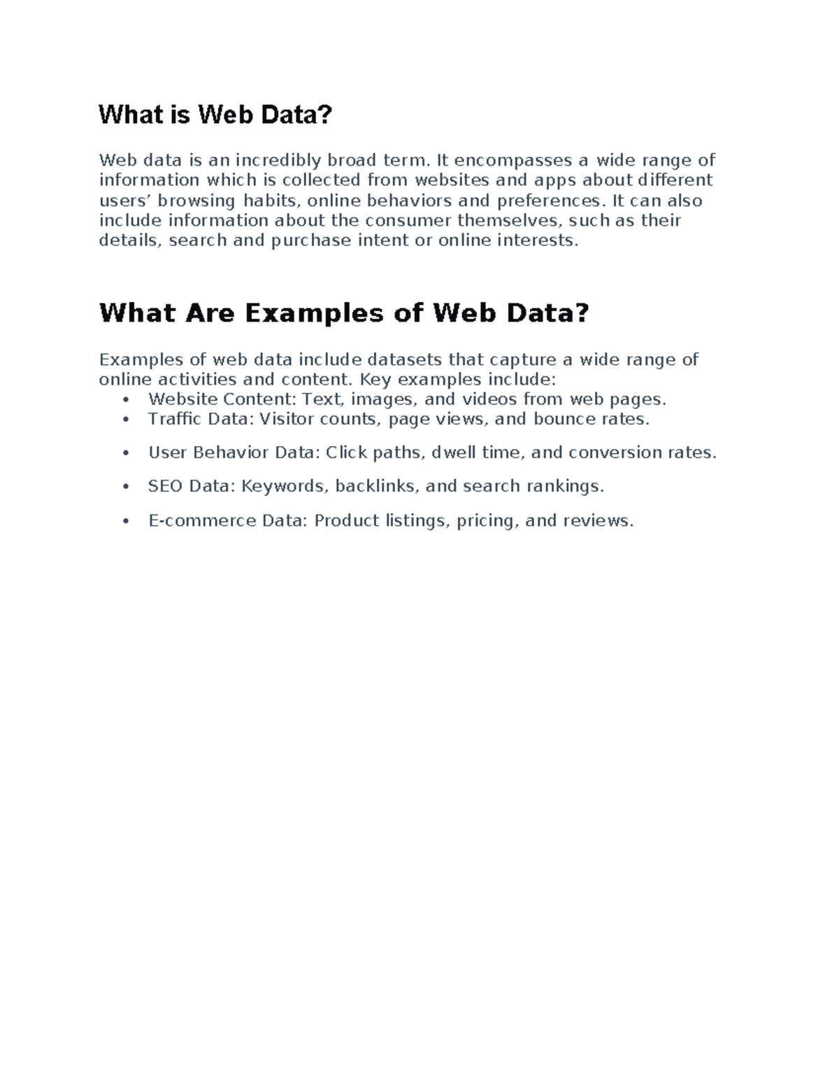 Big Data Notes 2026: Understanding Web Data and Its Examples - Studocu