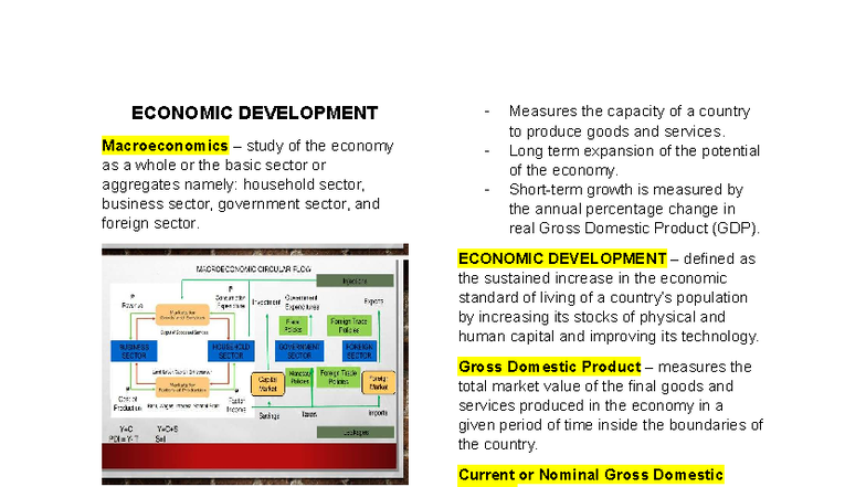 ECON 101: Economic Development and Macroeconomic Growth Analysis - Studocu