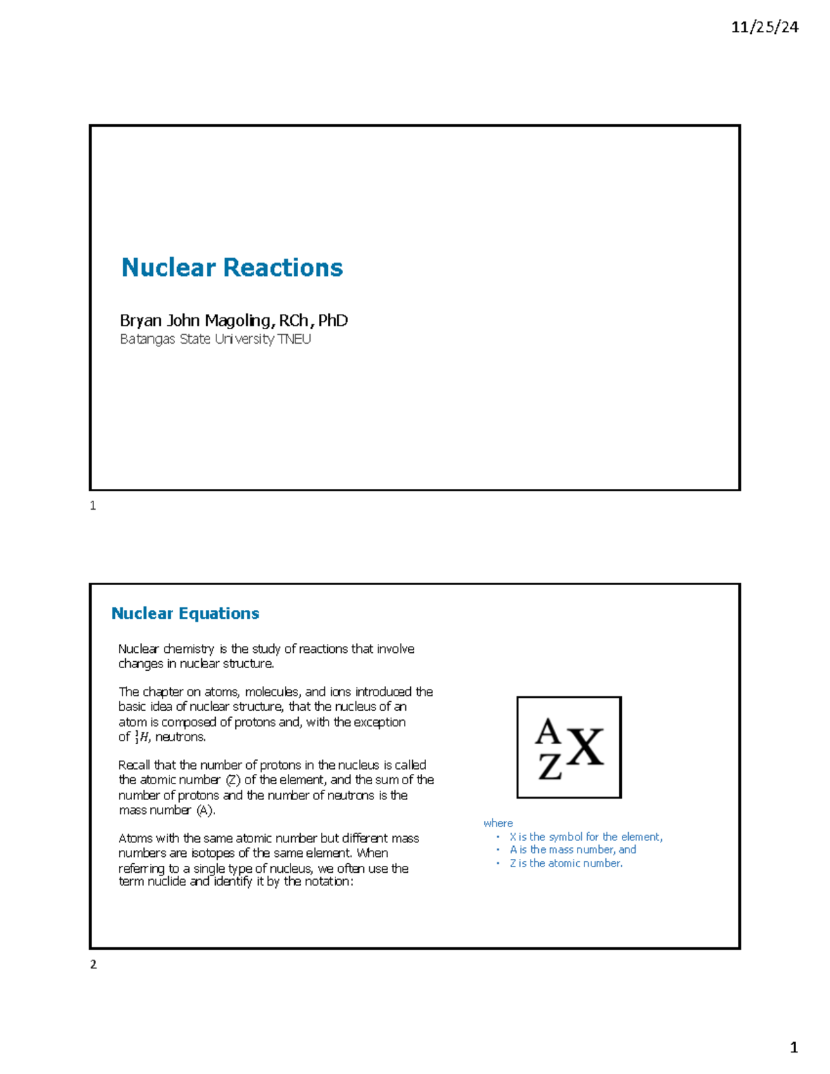 Nuclear Reactions and Stability: A Comprehensive Study (PHYS 101) - Studocu