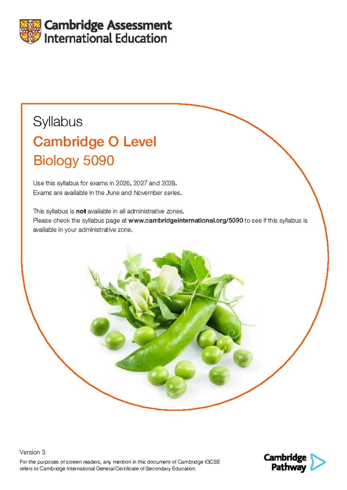 Cambridge O Level Biology (5090) Syllabus Update for 2026-2028 - Studocu