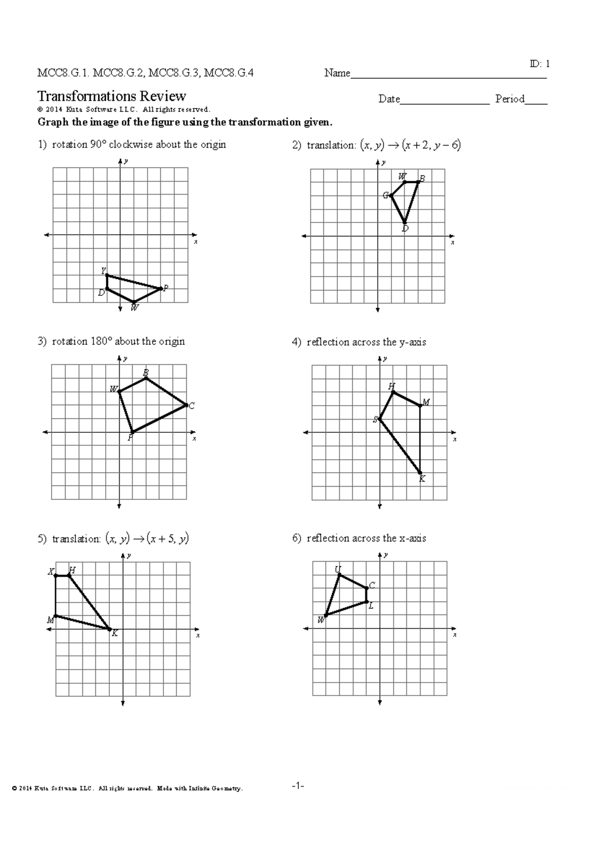 Transformations Review for MCC8.G.1 to MCC8.G.4 - Studocu