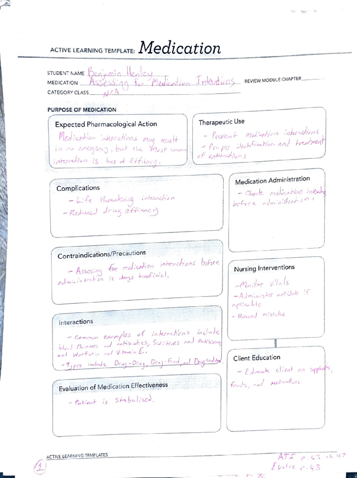 ATI Medication Practice A Remediation Guide: Key Concepts ...