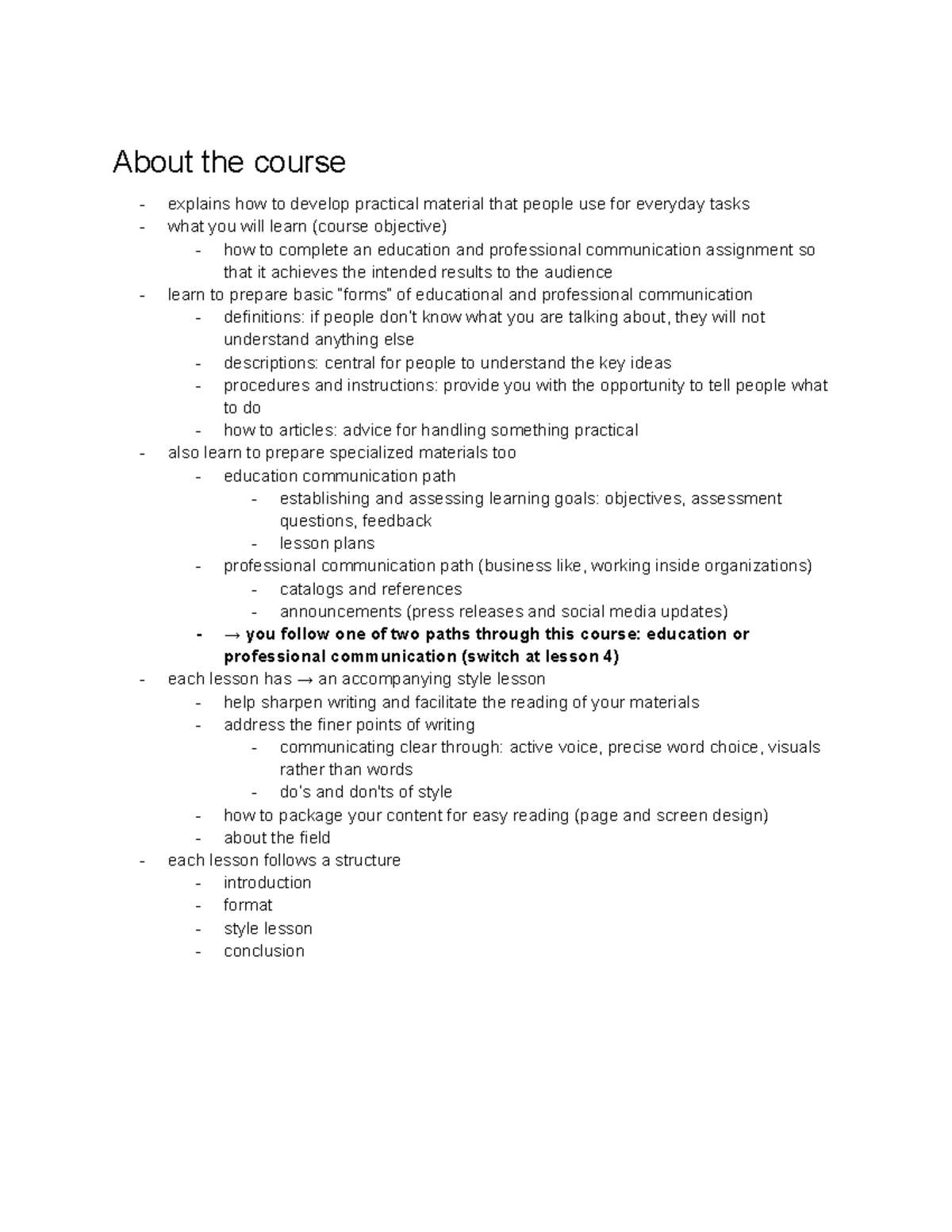 EDUC 270 Lecture 1 Notes: Writing for Readers & Communication Standards ...