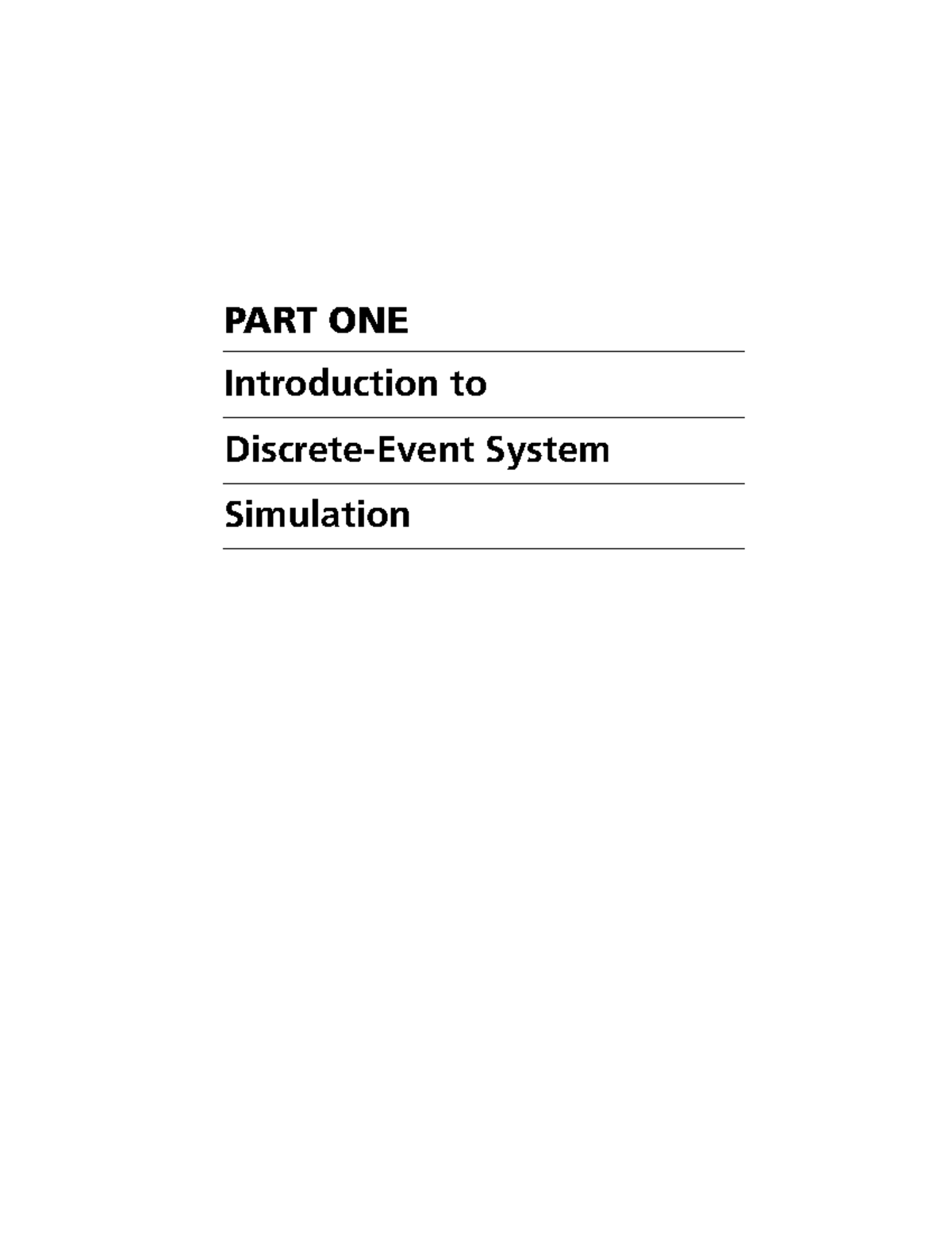 Chapters 1 to 3 - Simulation practice - PART ONE Introduction to ...