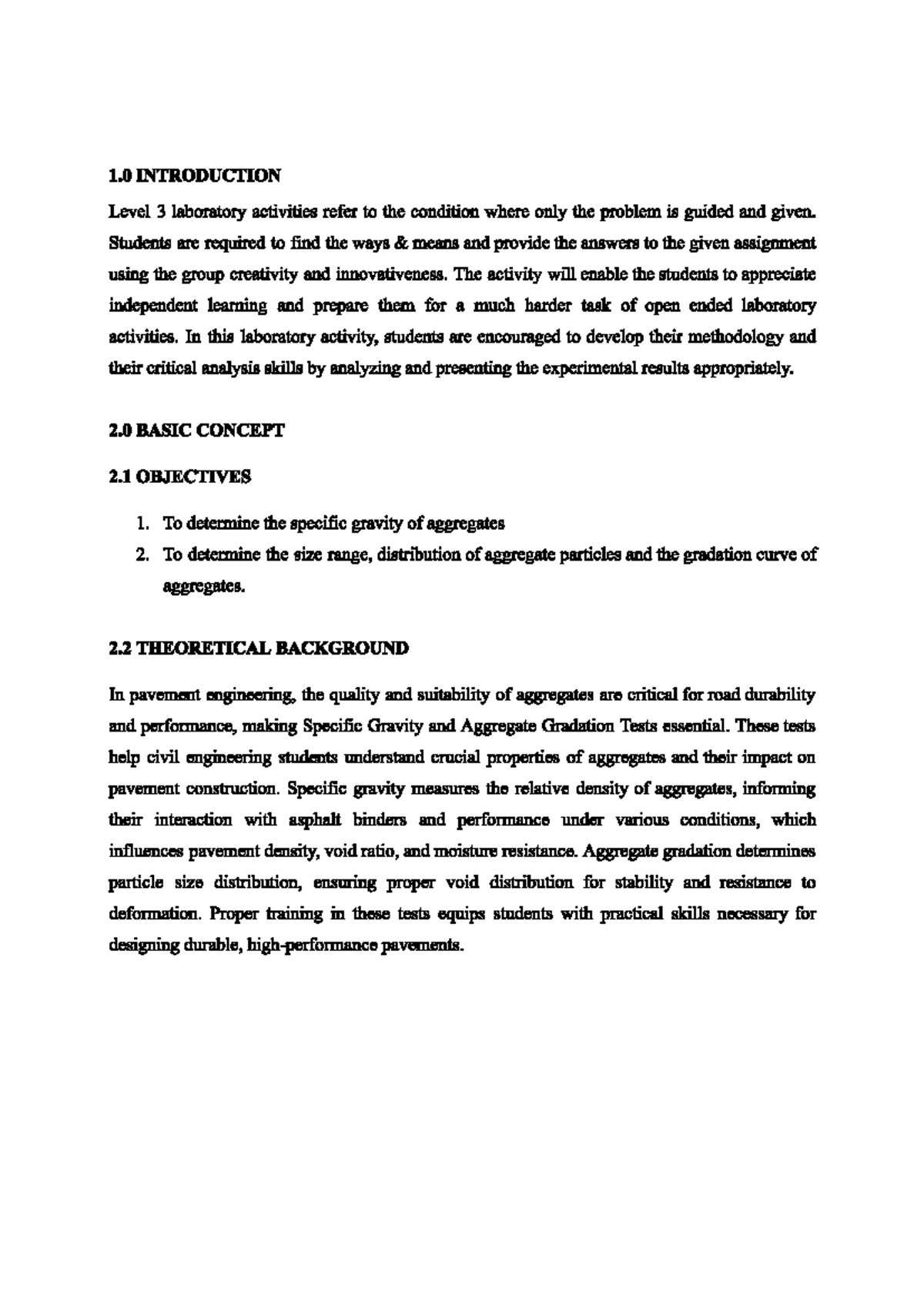 ECG 565 Specific Gravity & Gradation Test Analysis - Studocu