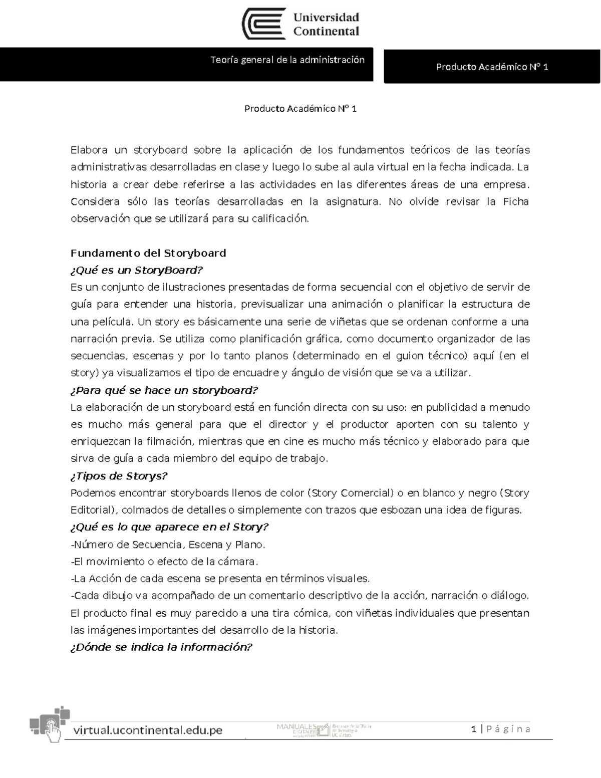 Storyboard sobre Teorías Administrativas - PA 1 - Studocu