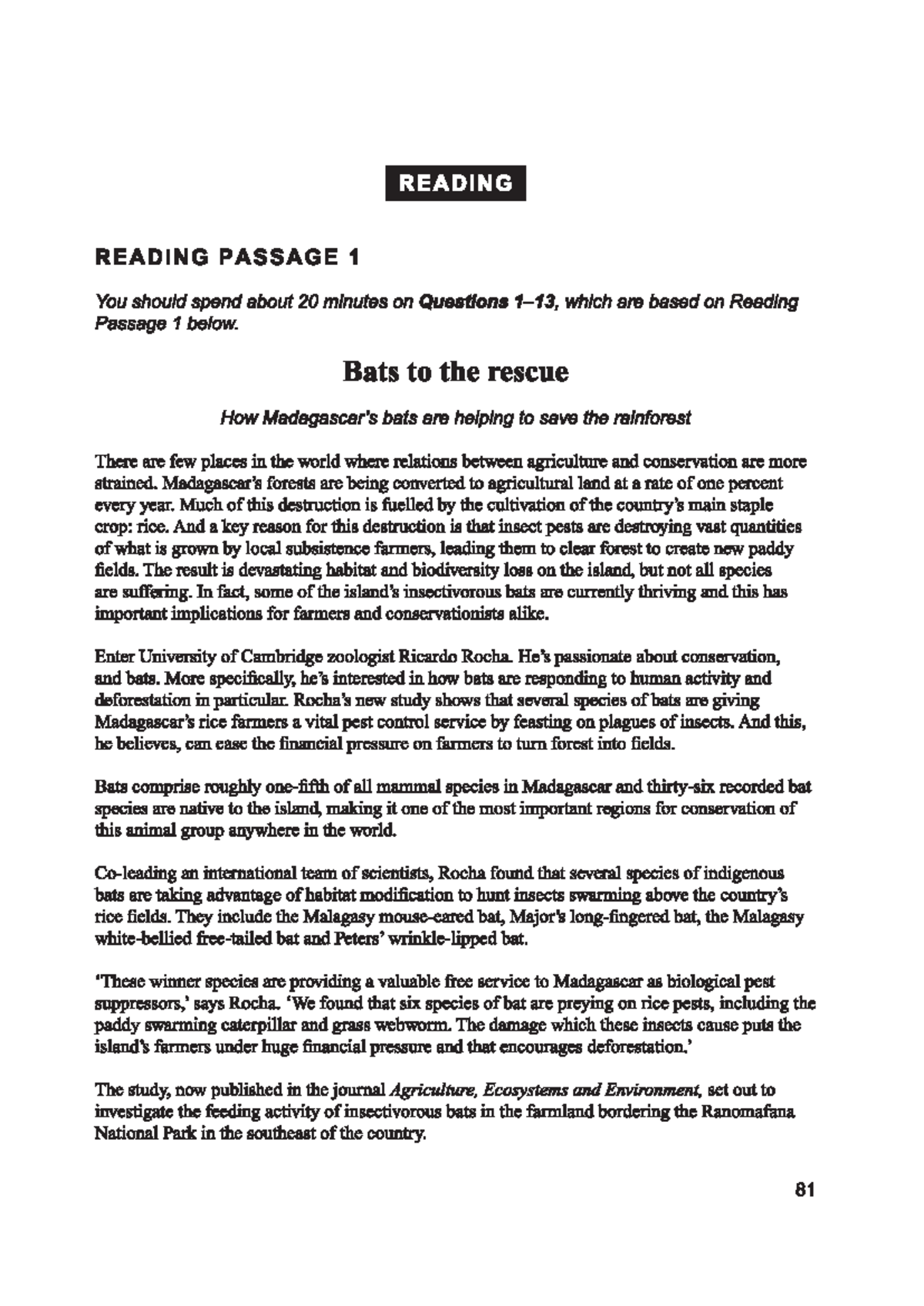 Cam 17 IELTS Reading Test 4: Comprehension & Analysis - Studocu