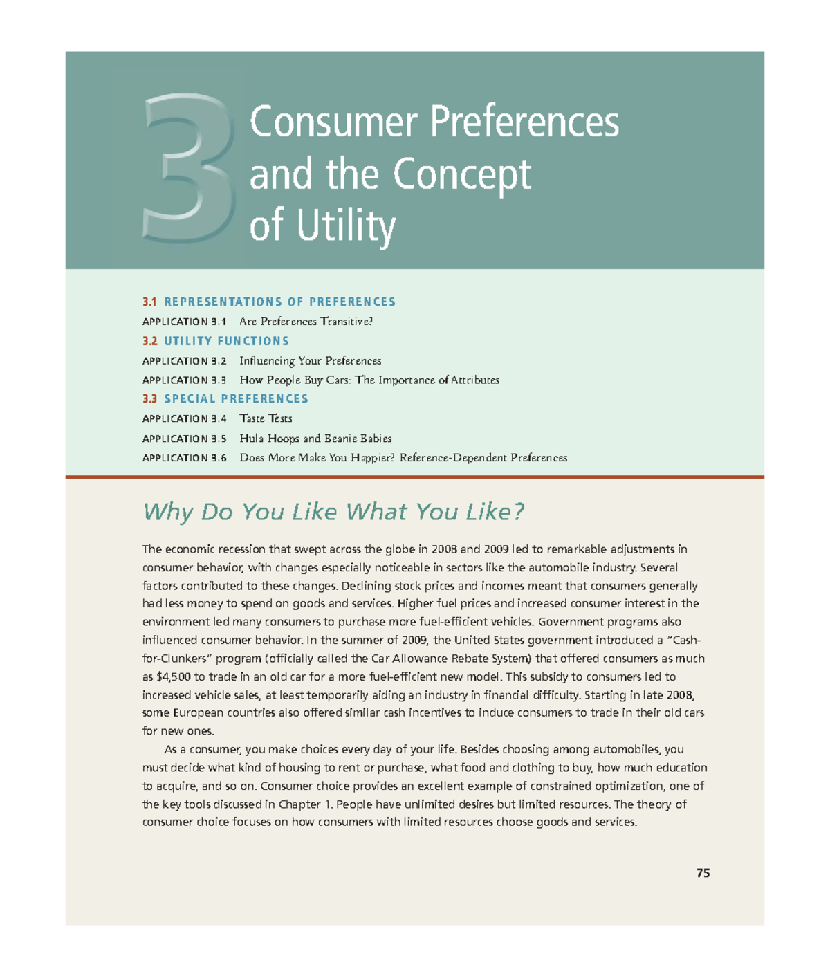 Consumer Preferences and Utility Concepts - Intermediate Macro 3rd Year ...