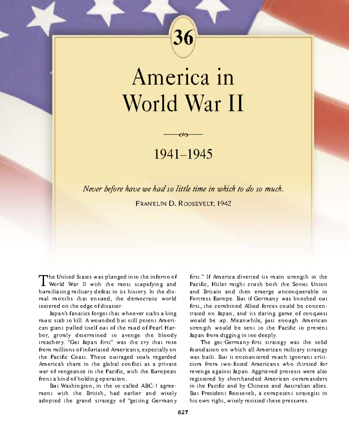 Final Exam Notes: America in World War II (36) 1941–1945 - 36 America ...