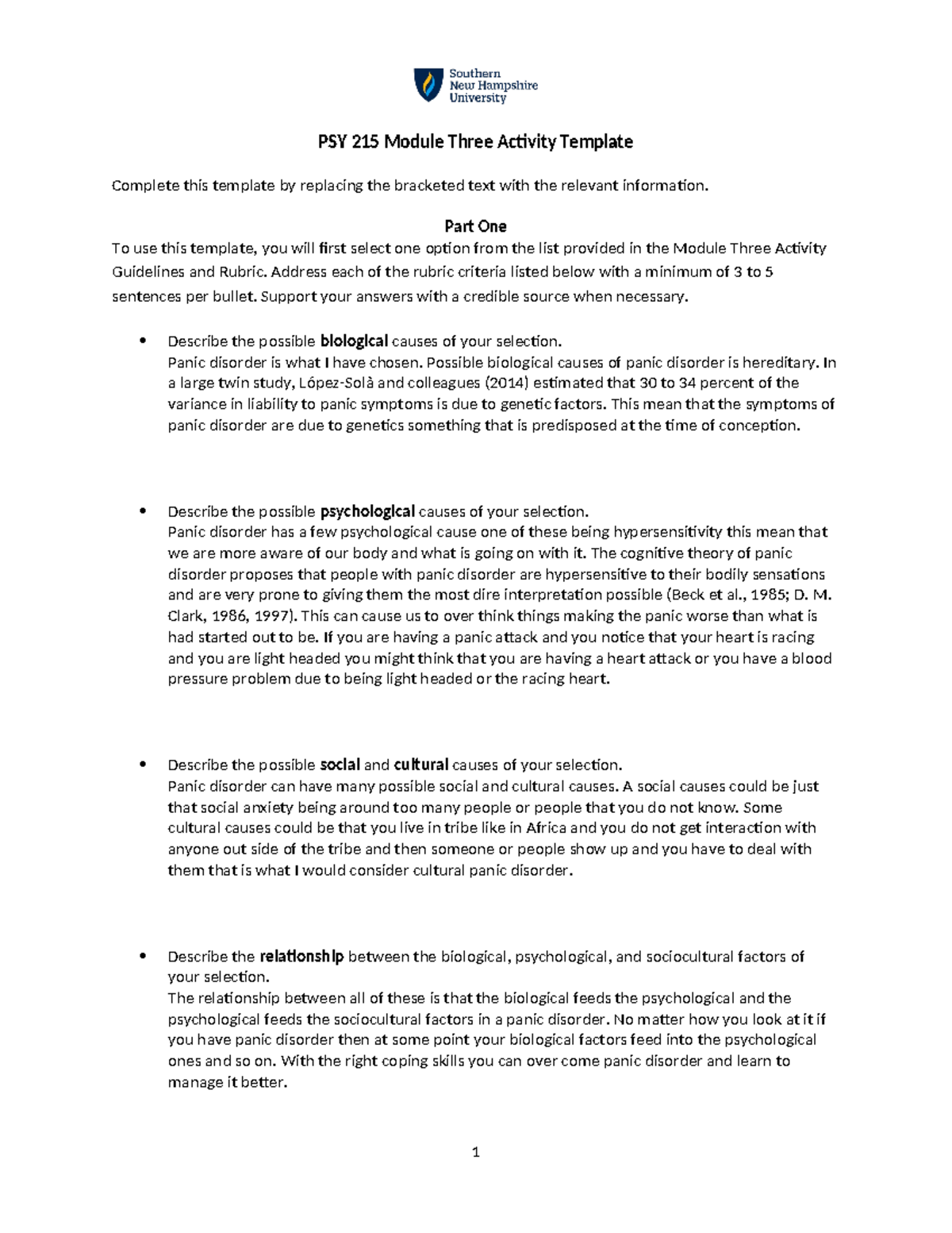 PSY 215 Module Three Activity Template - PSY 215 Module Three Activity ...