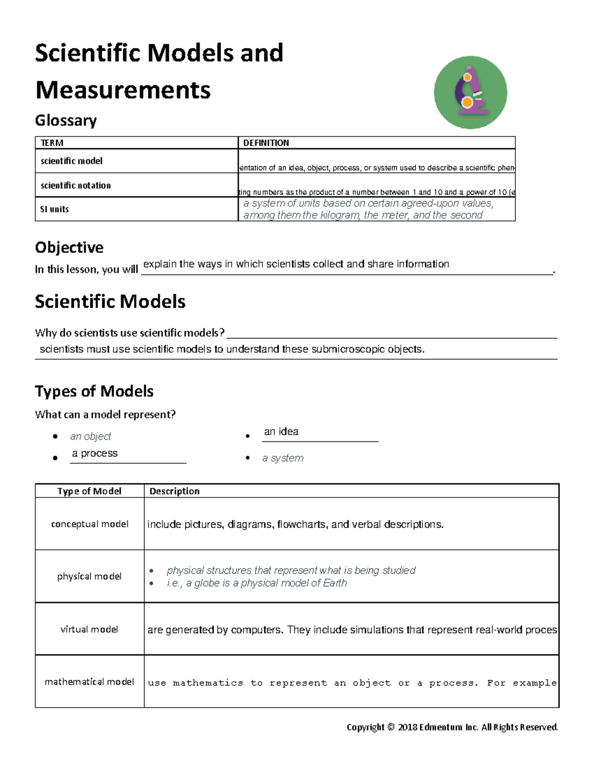 Scientific Models & Measurements: Key Concepts and SI Units Guide - Studocu