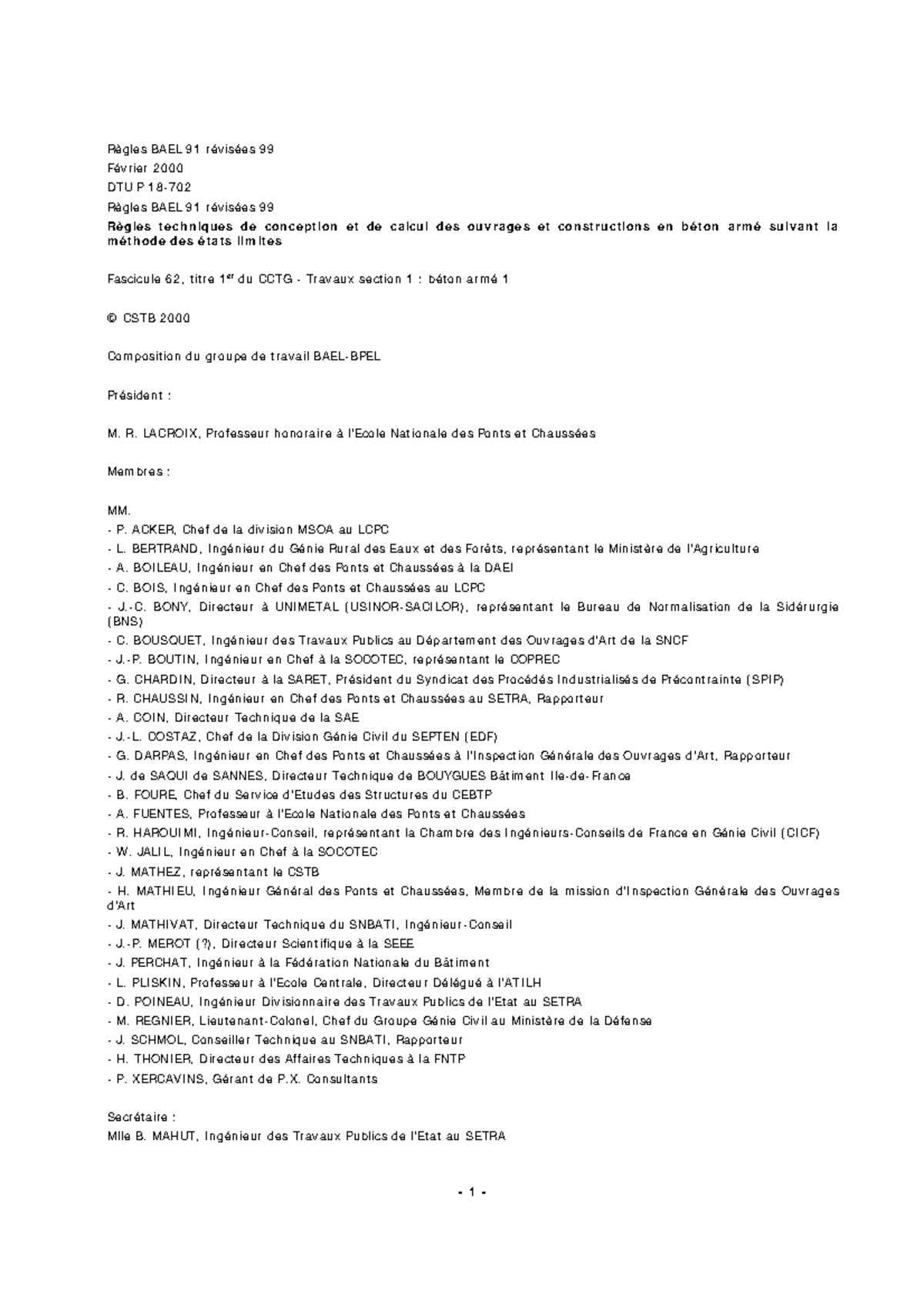 Règles BAEL 91 Modifiées 99 : Conception et Calcul en Béton Armé - Studocu