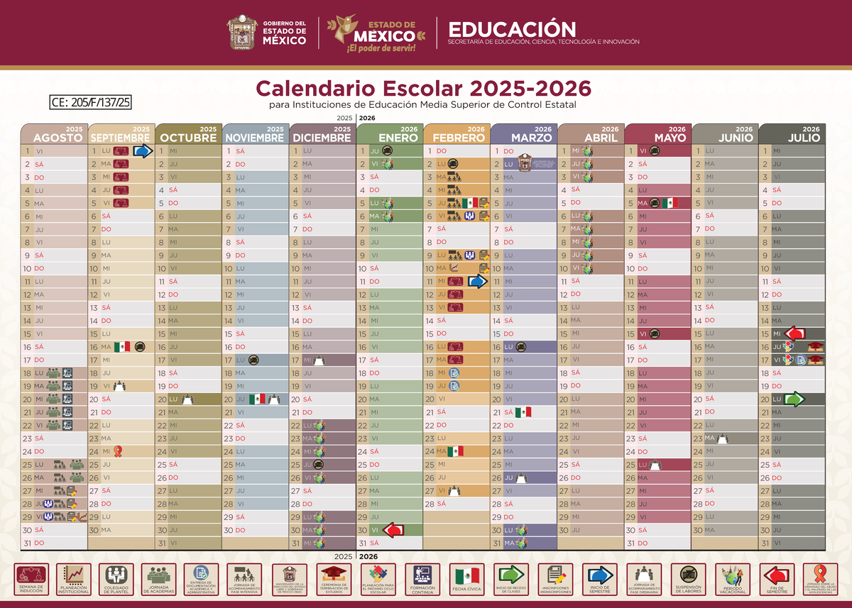 Calendario Escolar Ems 2025 2026 Ce 205 F 137 25 Studocu