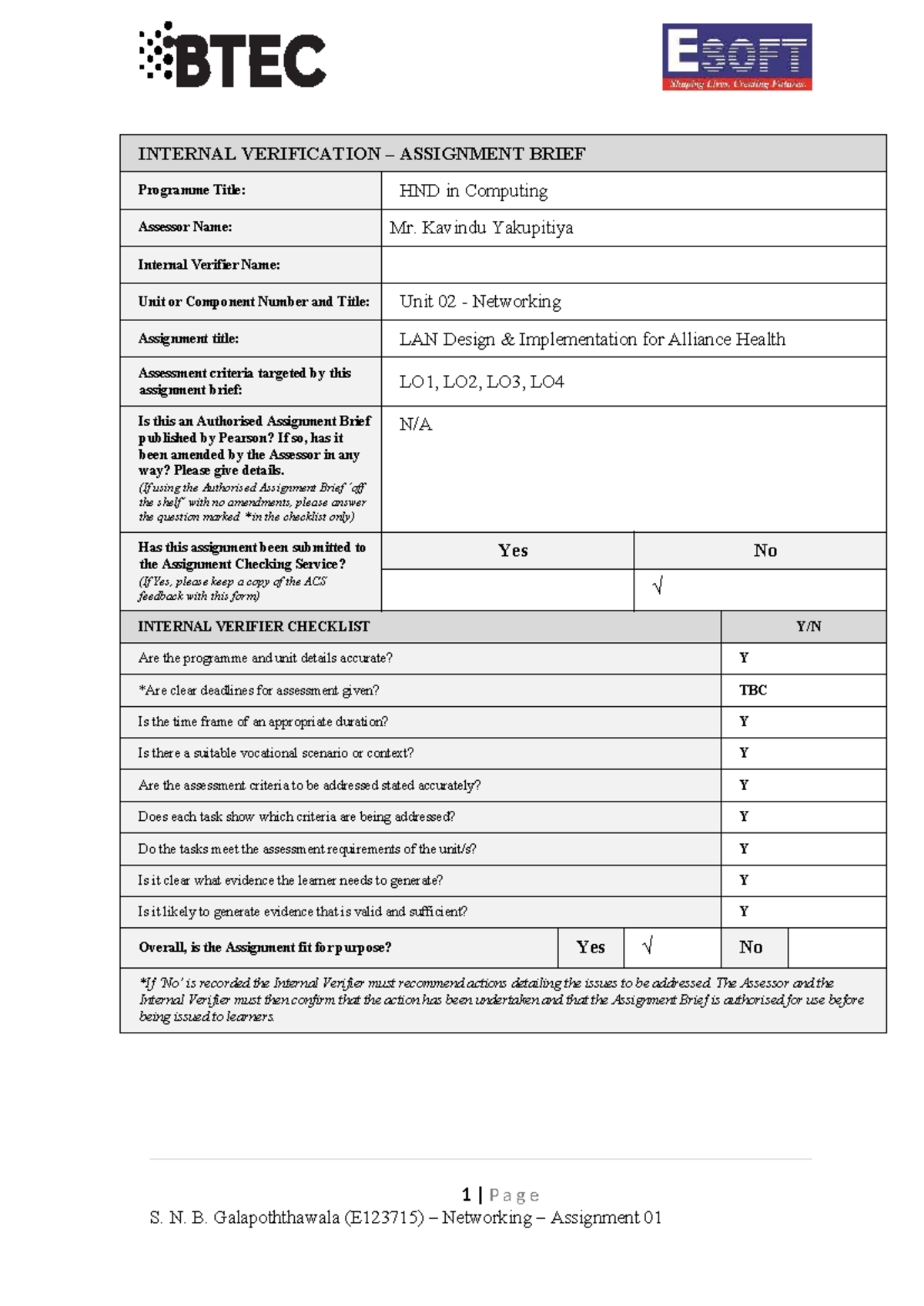 HND Computing Unit 02: Networking Assignment 01 - LAN Design for Alliance Health - Studocu