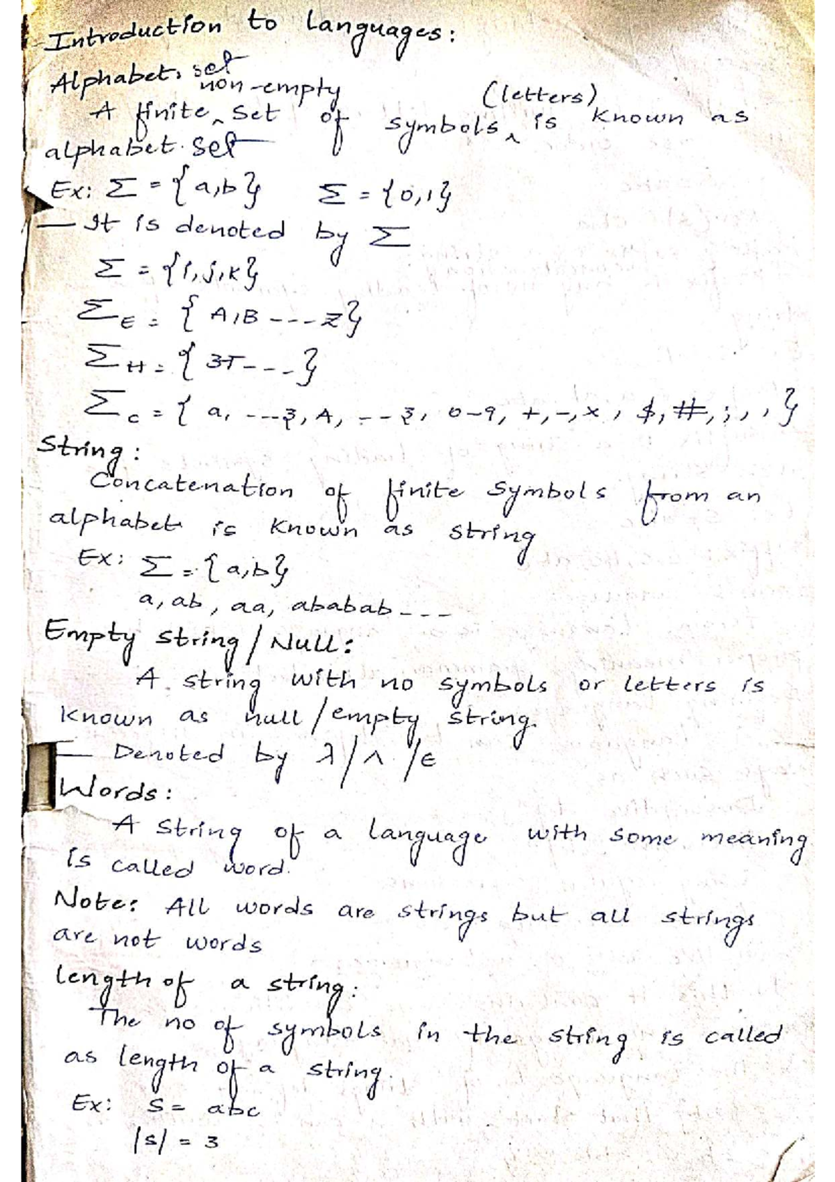 ATCD Notes: Introduction to Languages and Finite Automata Concepts ...