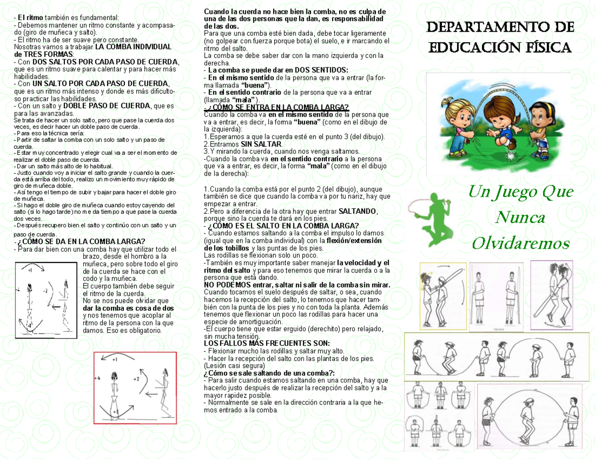 Salto de la Cuerda: Técnicas y Ritmos para la Comba Individual - Studocu