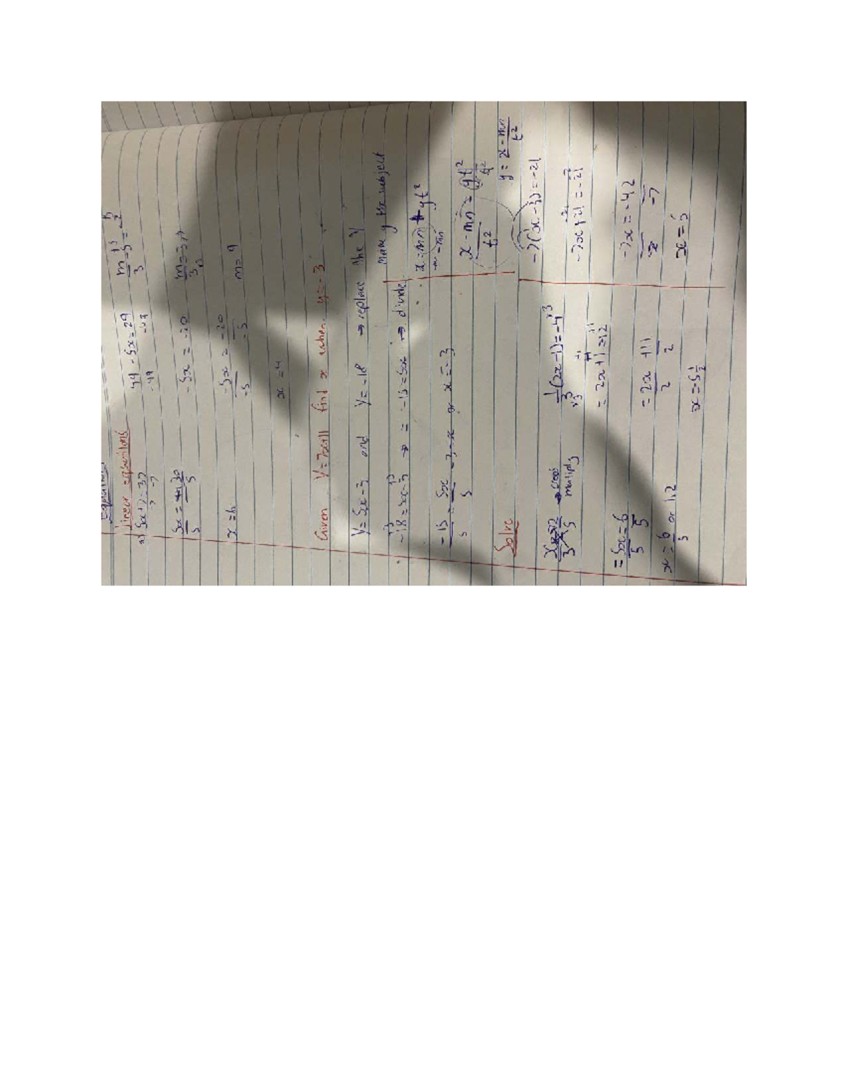 Linear Equations: Solving for x and y (Course Code: XCR272) - Studocu