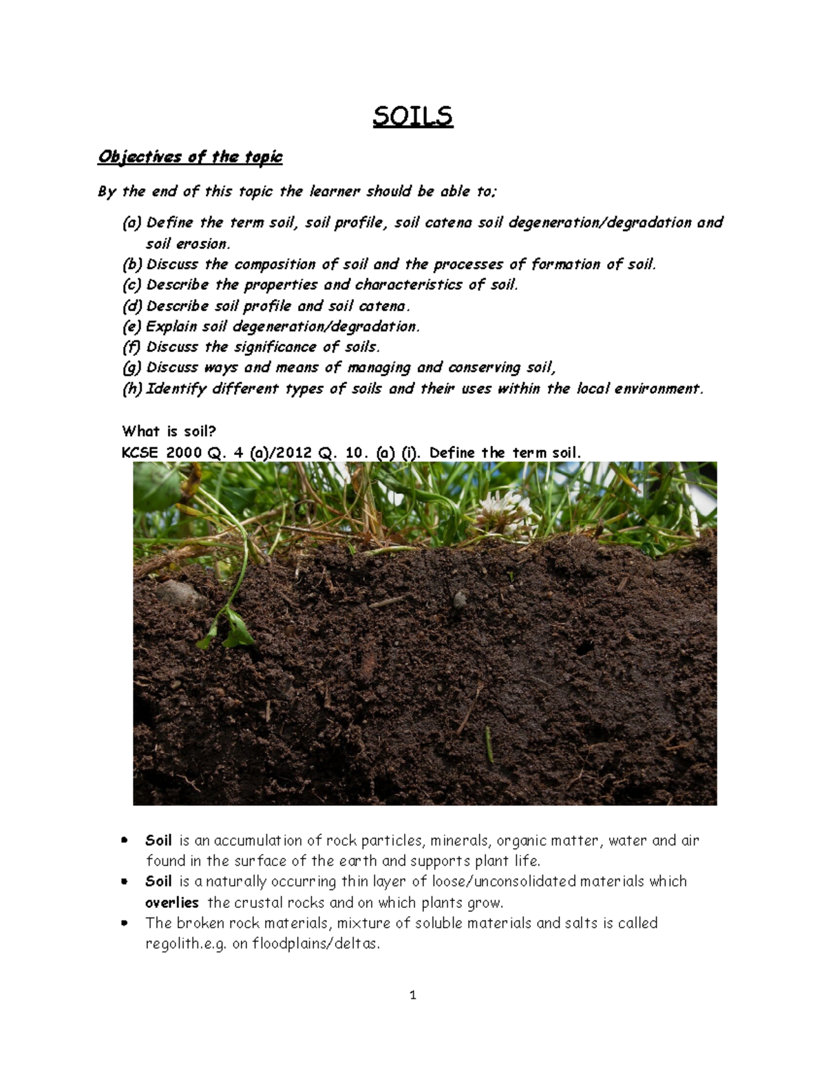 Soil Composition and Formation: A Comprehensive Study Guide (KCSE ...