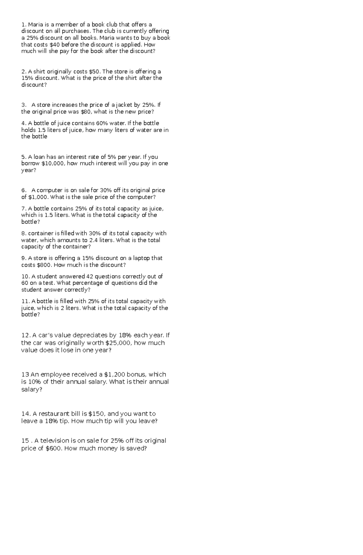 Reviewer in Contemporary Arts (3rd Quarter) - Discount Calculations ...