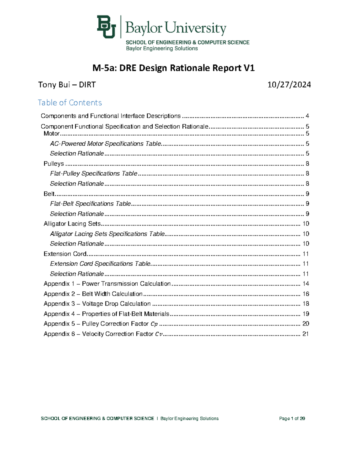 M-5a DRE-DRR DIRT Design Rationale Report by Tony Bui V2 - Studocu