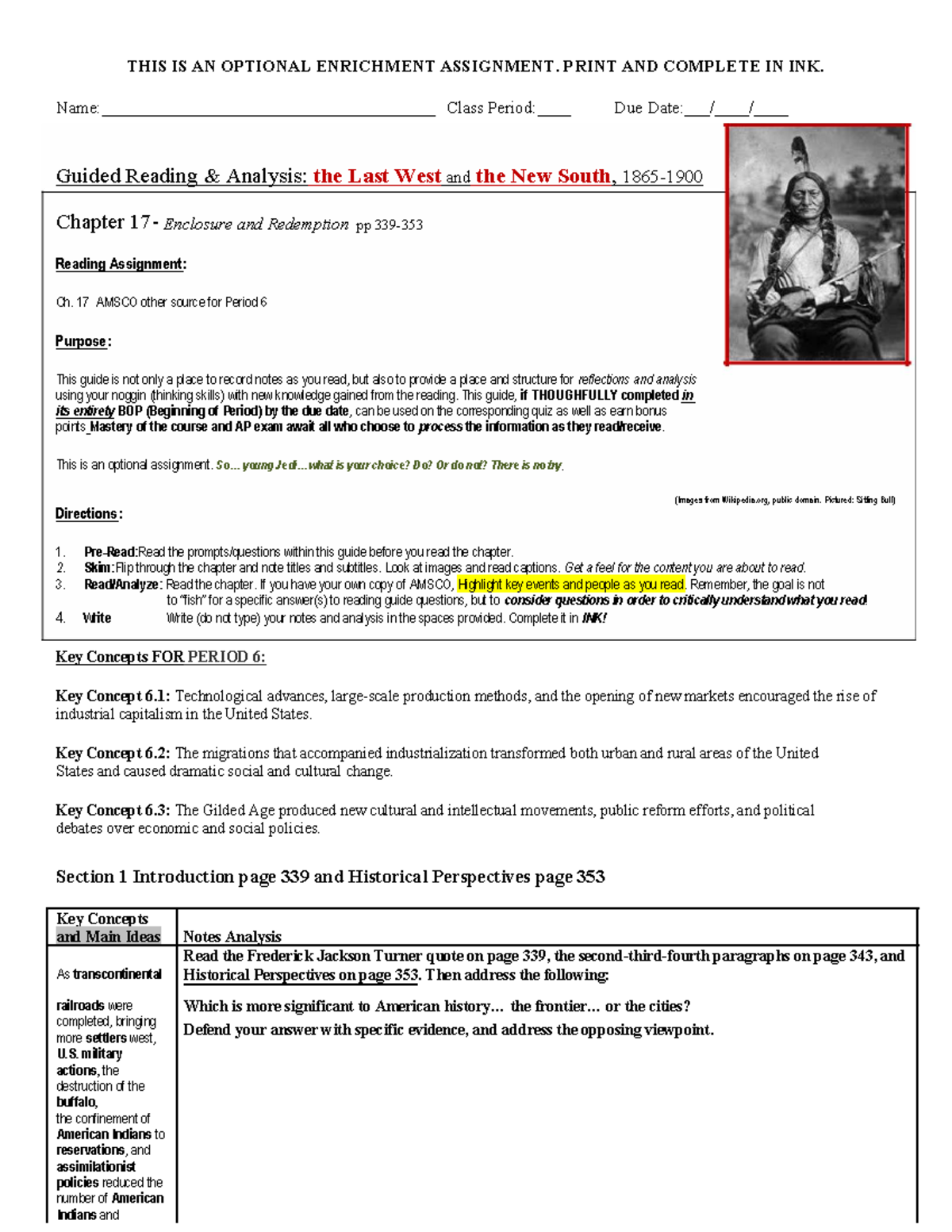 20-%20Chapter%2017 %20Study%20Guide - THIS IS AN OPTIONAL ENRICHMENT ...