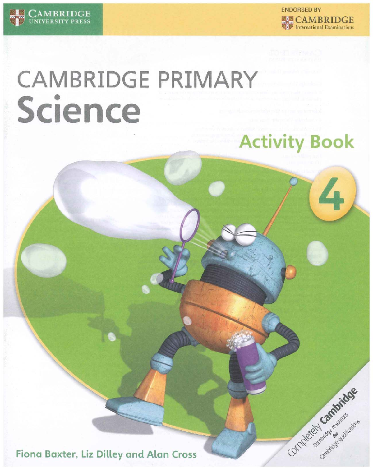 Cambridge Primary Science 4 Activity Book - Comprehensive Guide - Studocu