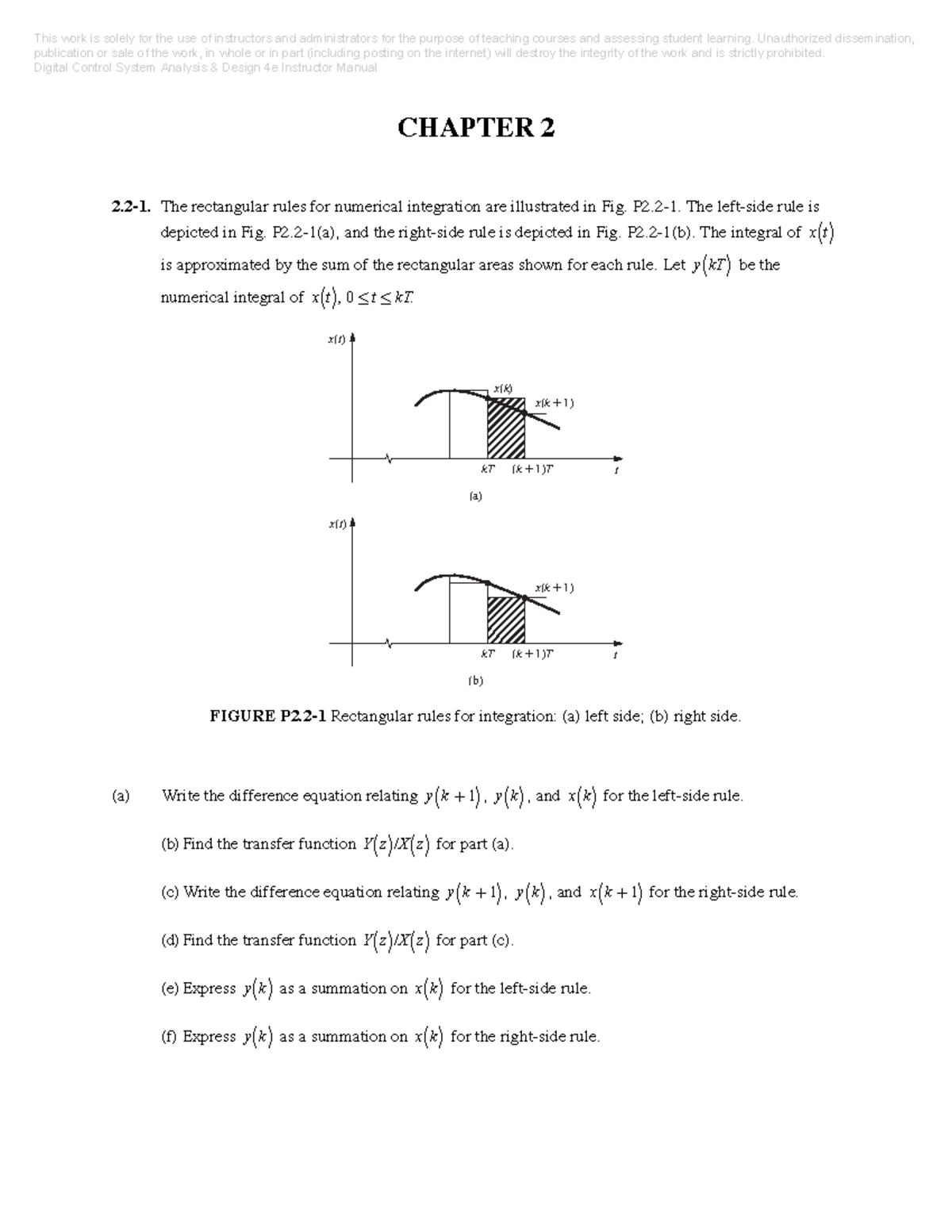 Chapter 2 - Ttttt - CHAPTER 2 2-1. The rectangular rules for numerical ...