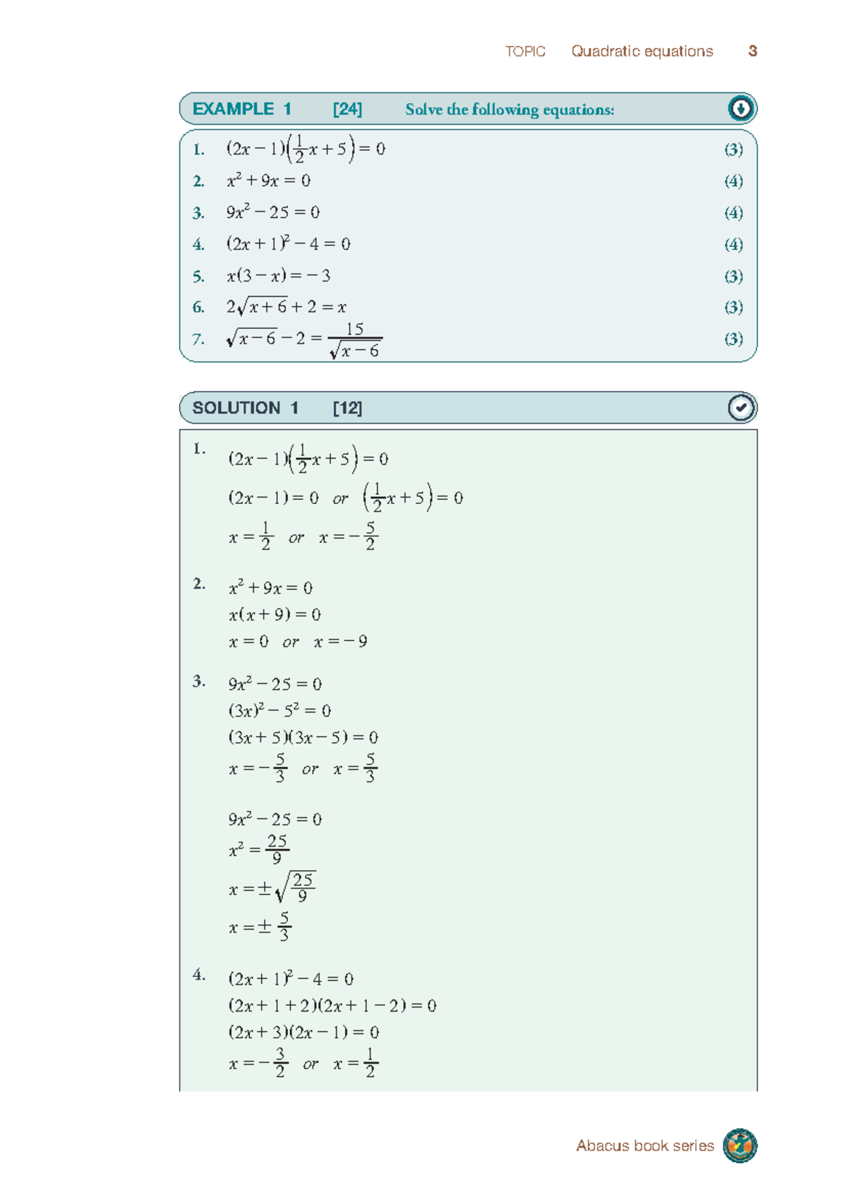 Algebra 1 Solutions: Quadratic Equations Explained - Studocu