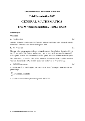 SAC 1 Year 12 General Mathematics Notes: Data Analysis & Statistics ...