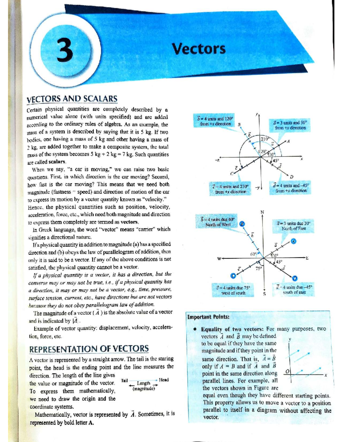 Vectors: Understanding Scalars and Vector Quantities in Mechanics I ...