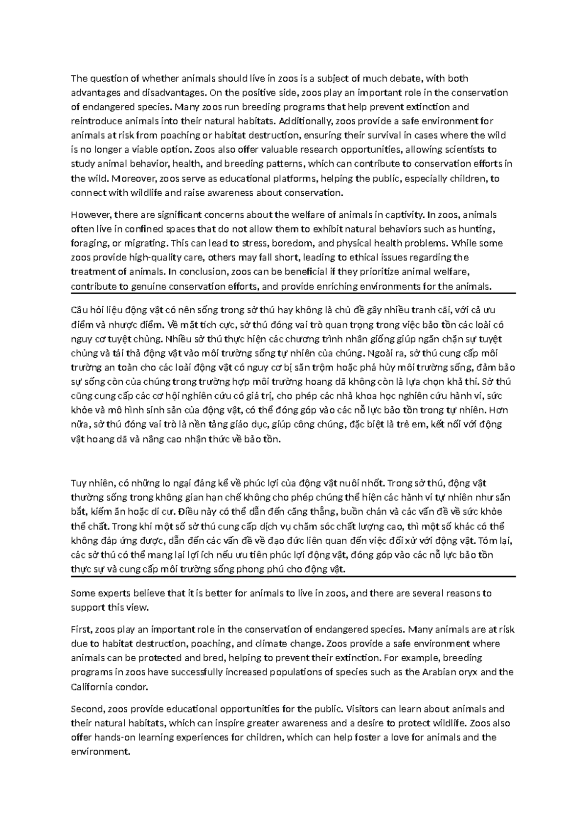 The Debate on Zoos: Pros and Cons for Animal Welfare and Conservation ...