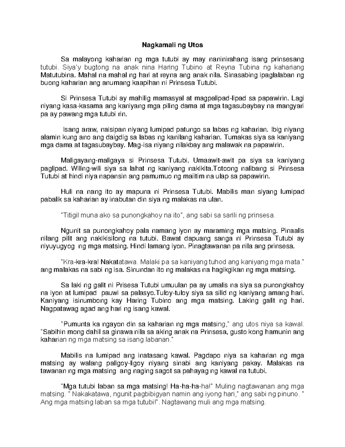 Oratorical speech final - Oratorical speech Iba’t iba man ang ating ...