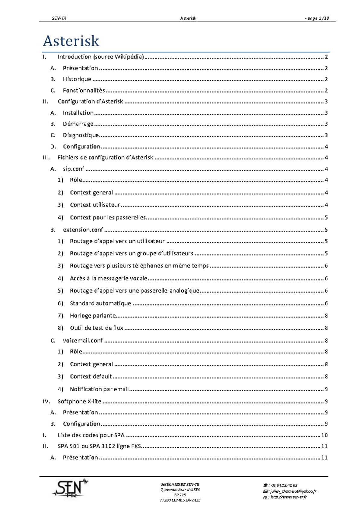 Asterisk Configuration Guide - Cours CCCCCC - Studocu