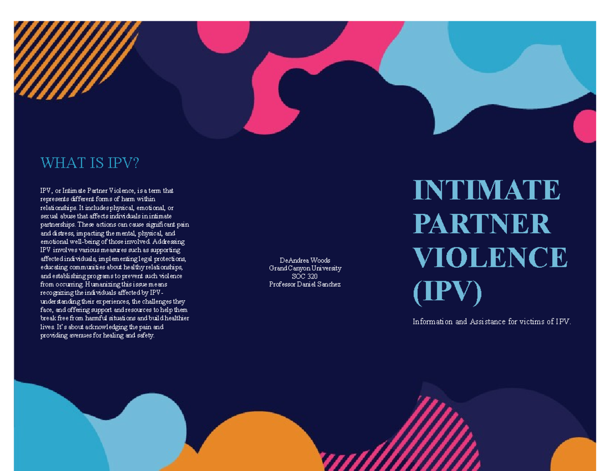 IPV (SOC 320) Brochure: Understanding & Addressing Intimate Partner ...