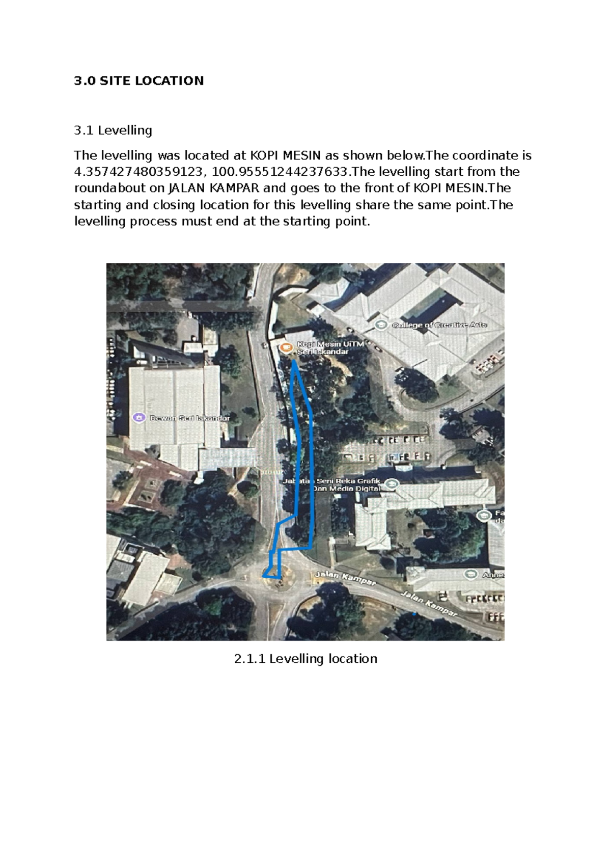 3.0 SITE LOCATION & METHODOLOGY: Levelling & Tacheometry Notes - Studocu