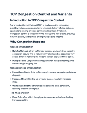 Understanding TCP Congestion Control Mechanisms: Key Concepts ...