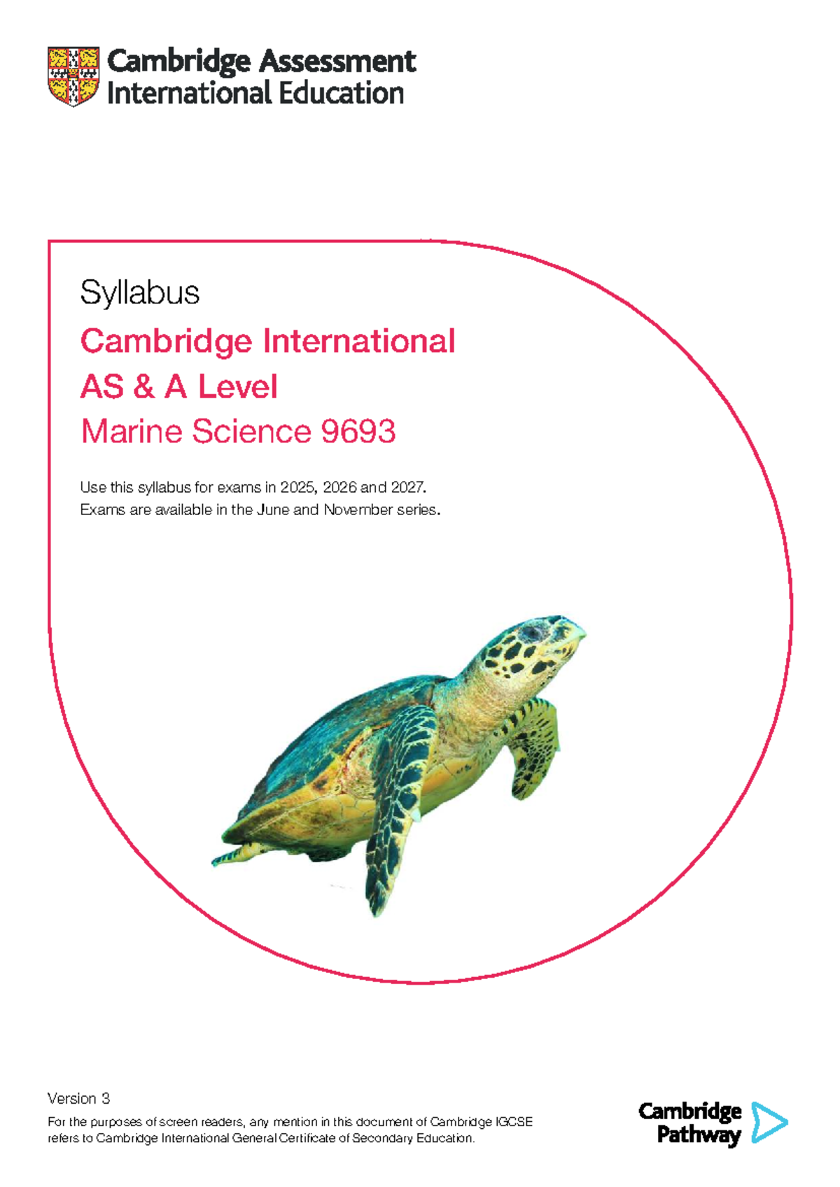 Cambridge International AS A Level Marine Science 9693 Syllabus ...