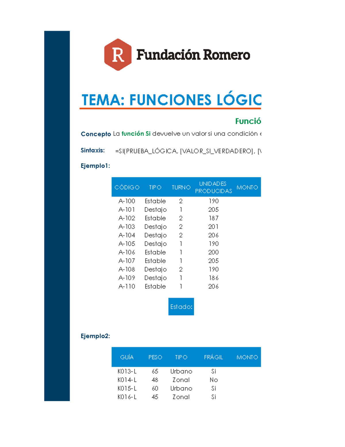 4. Funciones Lógicas - Ejercicios y Ejemplos Explicativos - Studocu