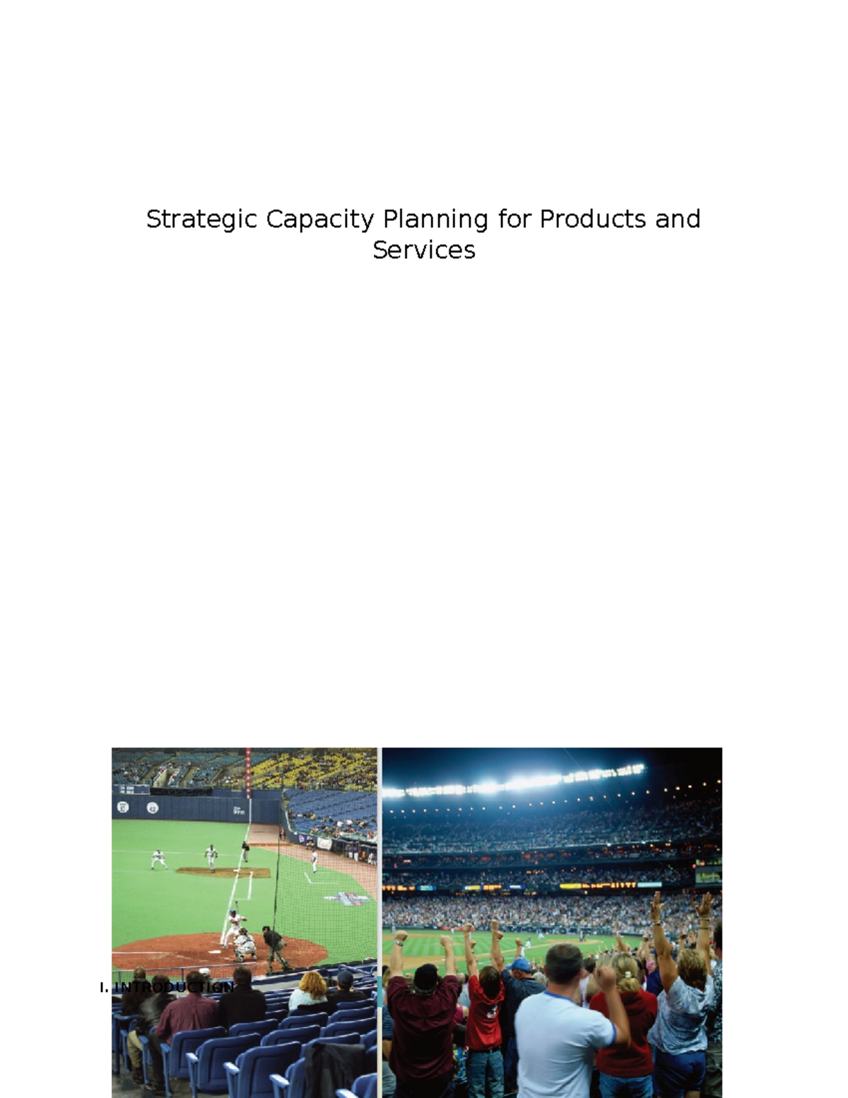 Strategic Capacity Planning for Products and Services: A Comprehensive ...