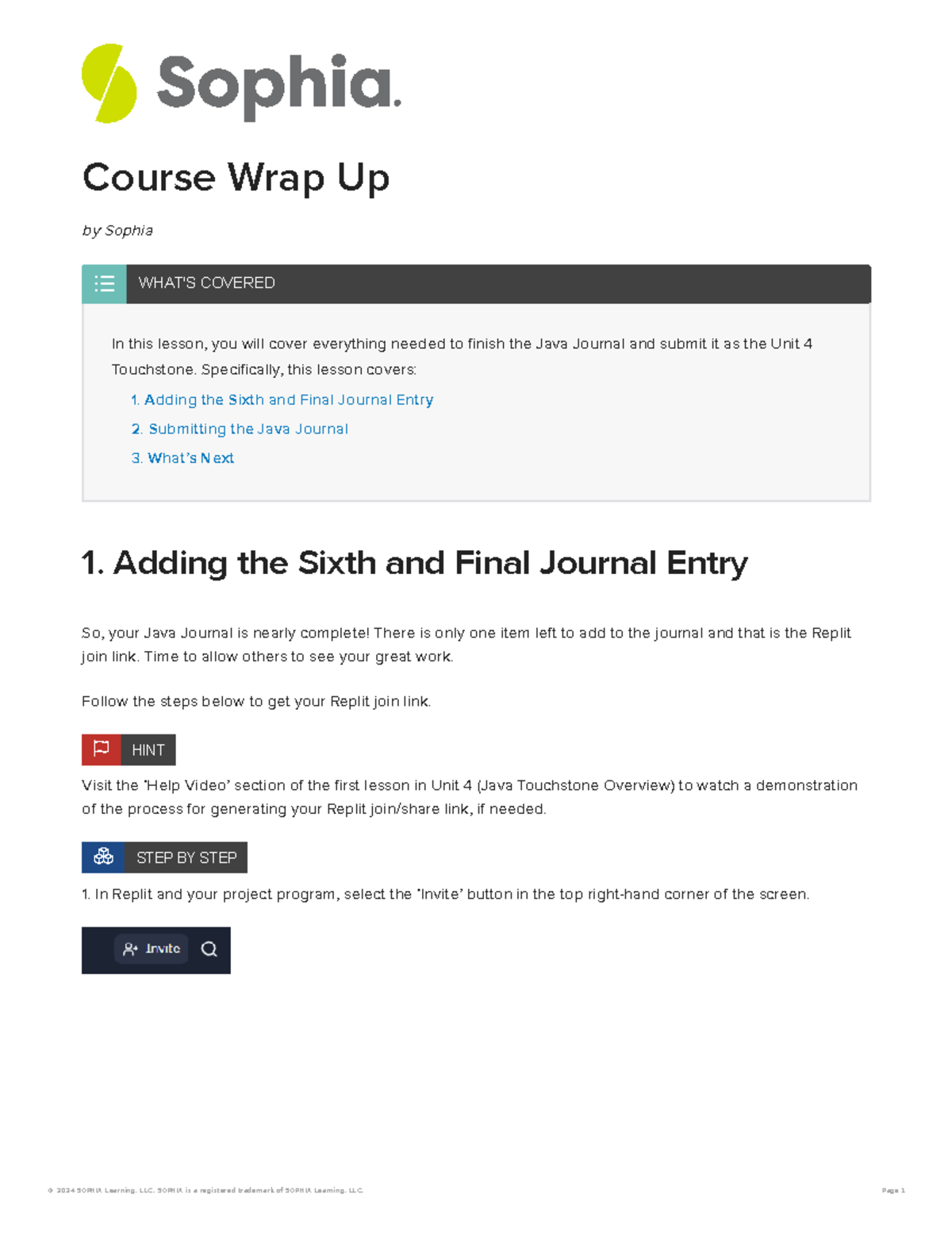 Unit 4 Touchstone: Finalizing Your Java Journal Submission - Studocu