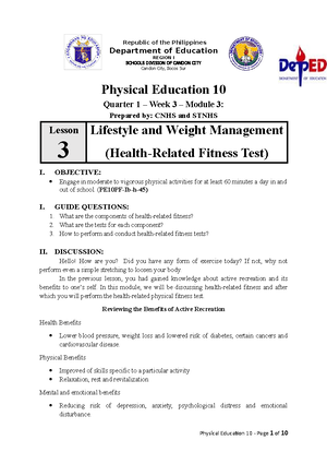 Health 10 Q4 Mod1 Components And Steps In Preparing AHealth Career Plan ...