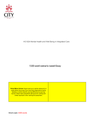 [Solved] examples of episode of care - Mental health nursing (B760 ...