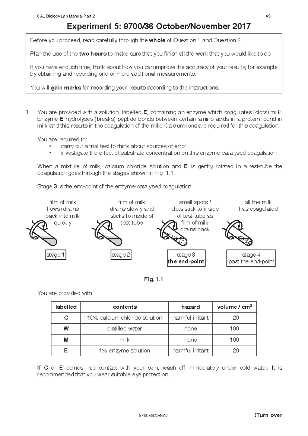 Experiment 5: Sample Answer and Marking for 9700/36 O/N/17 - Studocu