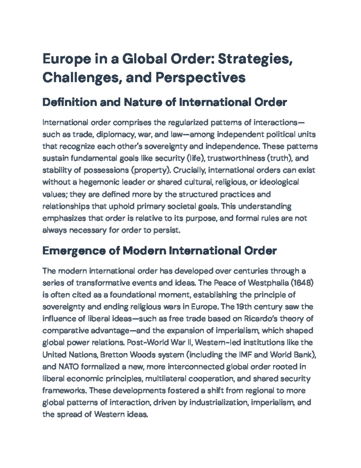 Europe in a Global Order: Strategies, Policies, and Challenges (EU ...
