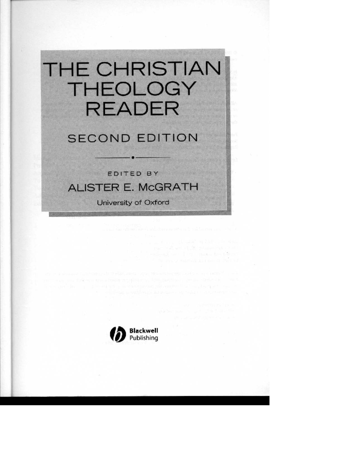 Comprehensive Study Notes for THEO 101: Christian Theology - Studocu