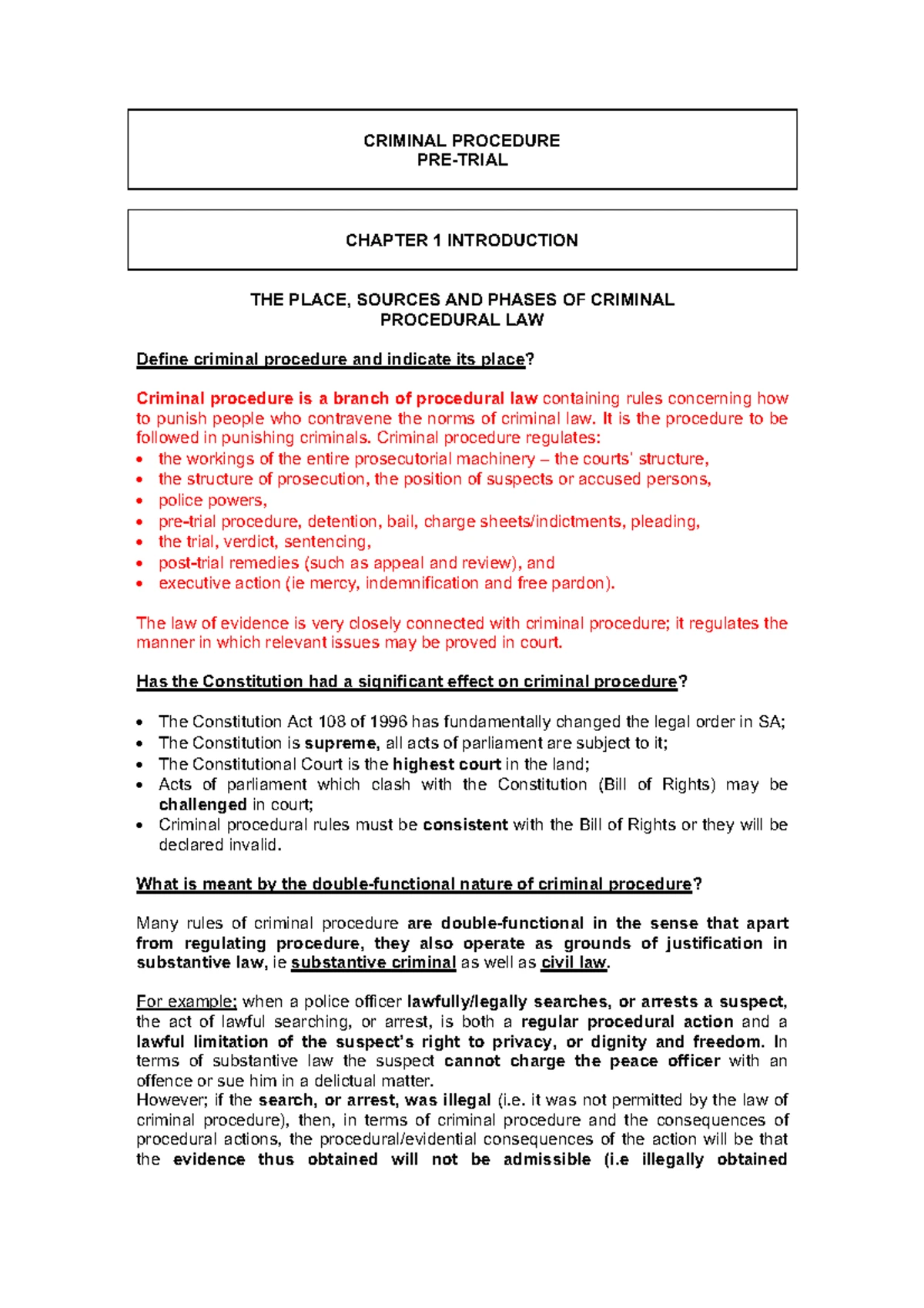 Criminal Procedure: Arraignment and Plea Process Explained - Studocu