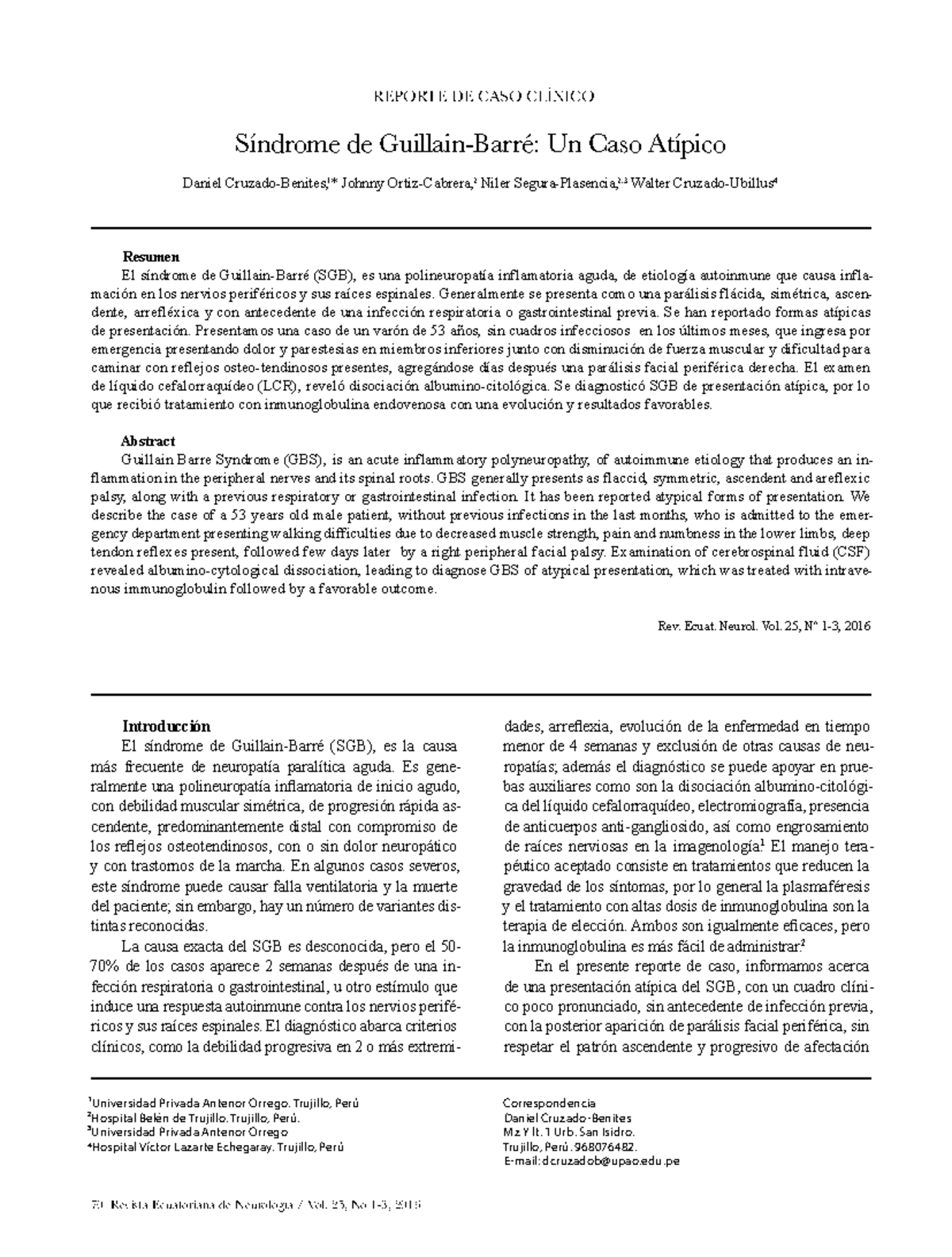 Guillain-Barré Syndrome: Atypical Case Report of GBS Presentation - Studocu