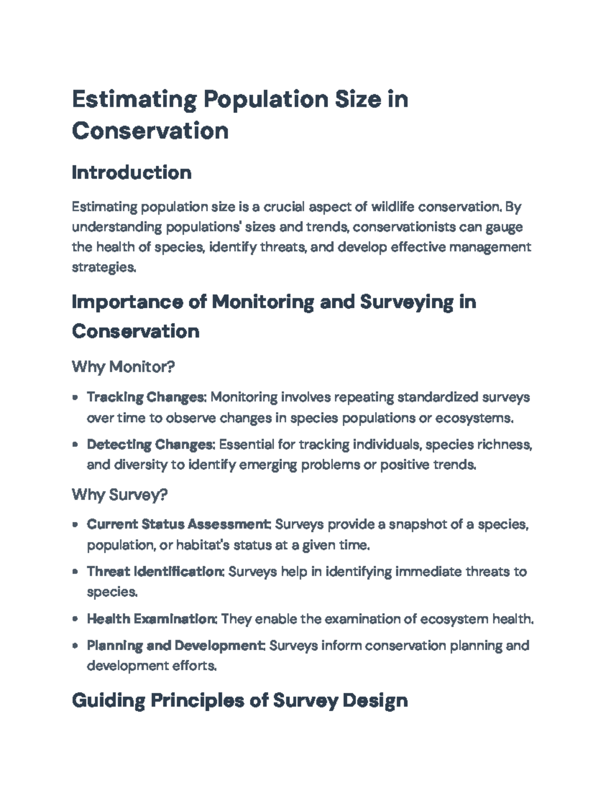 Estimating Population Size: Key Techniques in Wildlife Conservation ...