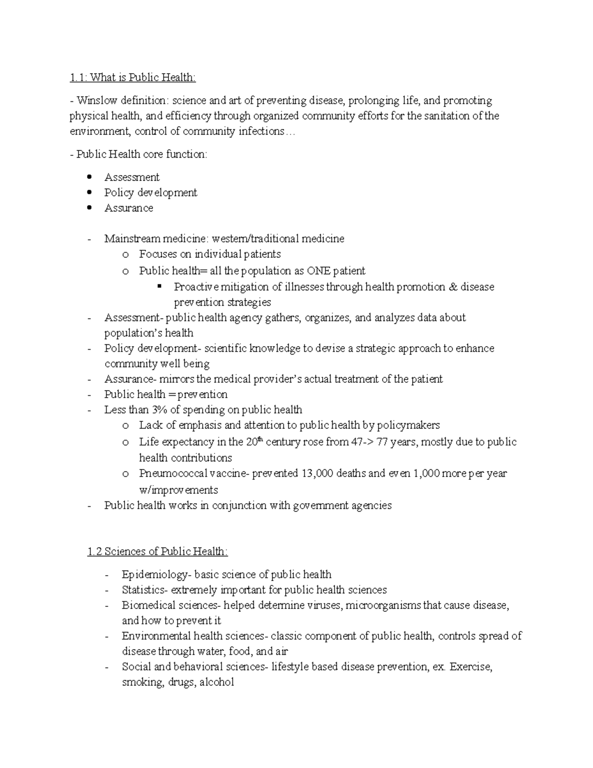 Public Health Overview and Strategies: Core Functions & Interventions ...