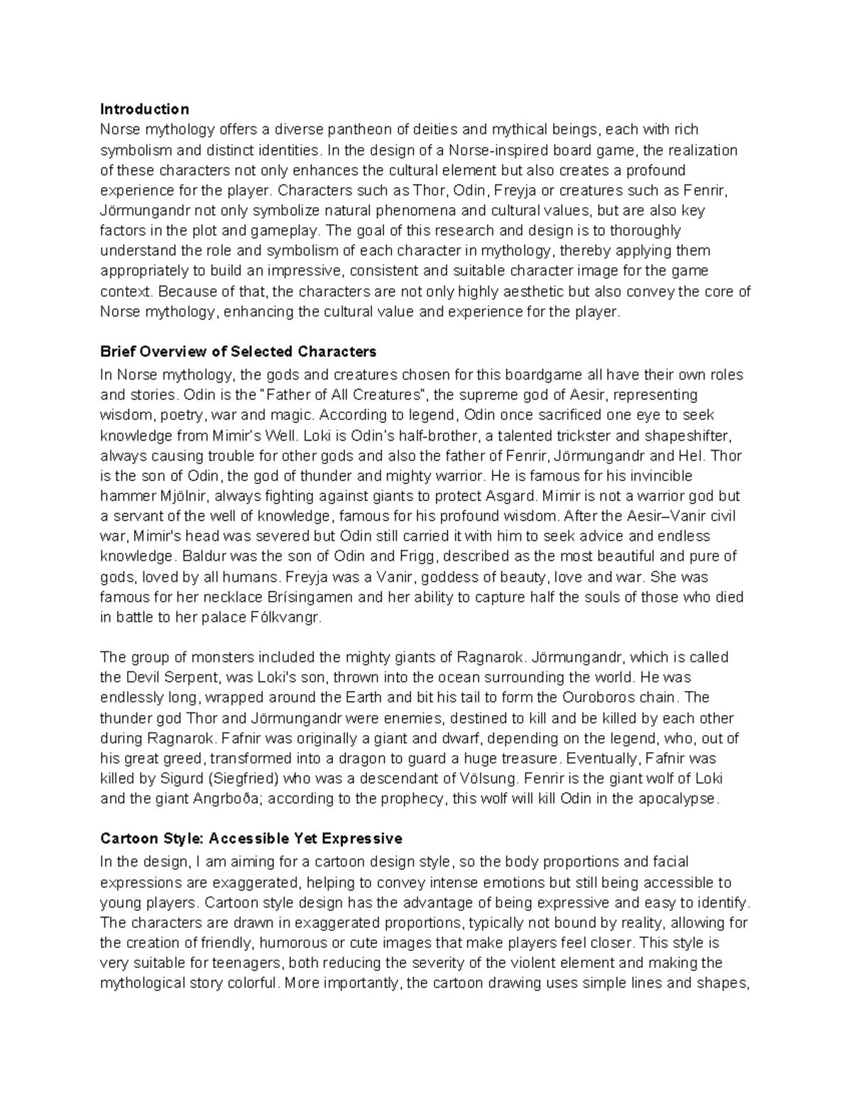 Norse Mythology Character Design for Board Game: Research Insights ...